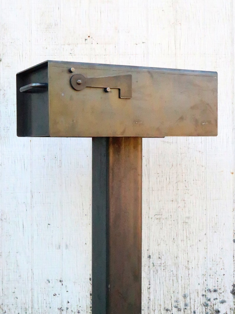 Custom Metal Mailbox | Rural Mail Box Heavy Duty Iron Steel Industrial ...