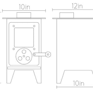 Tiny Wood Burning Stove for Tiny House Home Cabin Skoolie RV Container ...