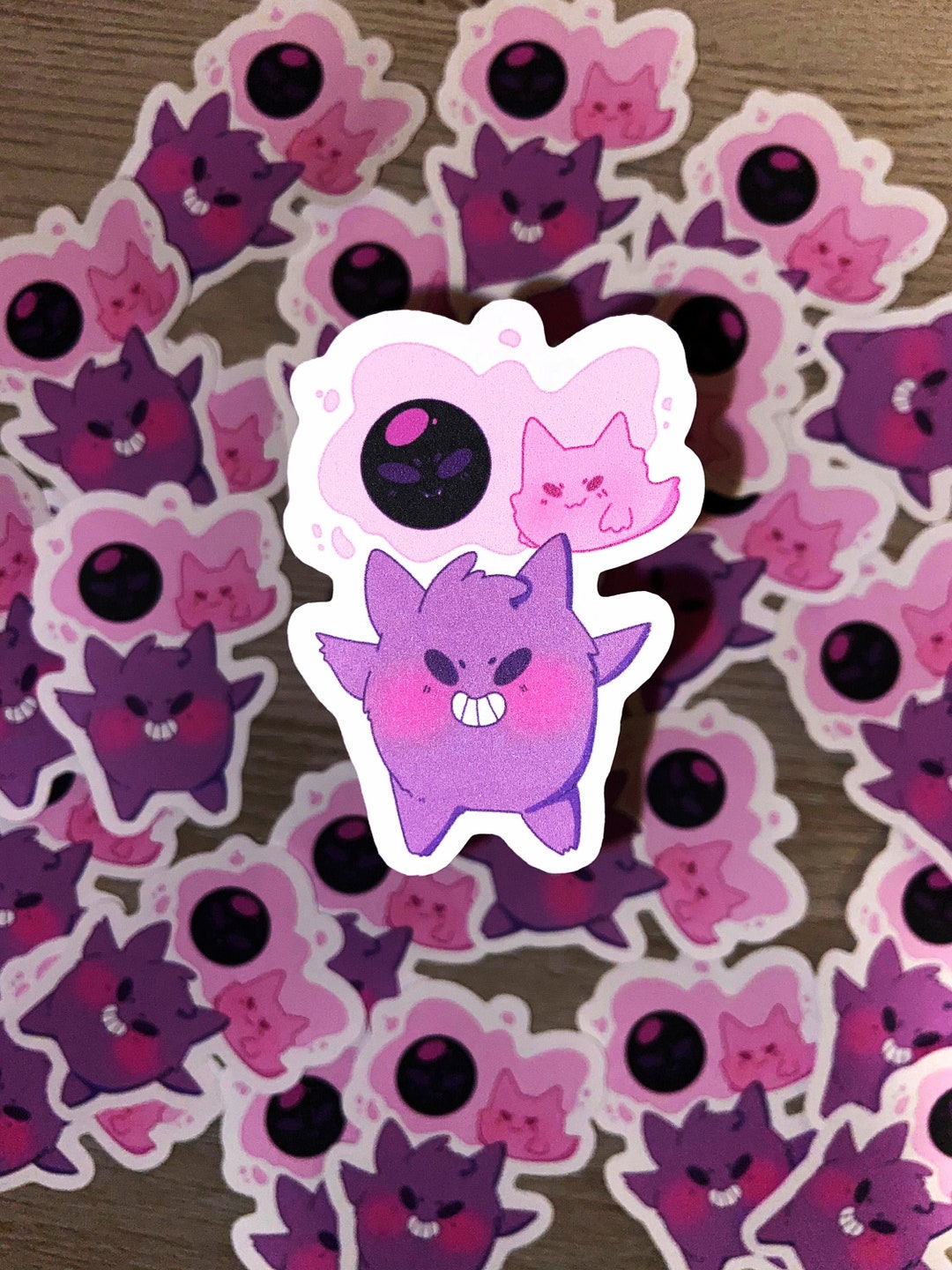 Gengar Ghastly Haunter Evolution Line Matte Cute Sticker - Etsy