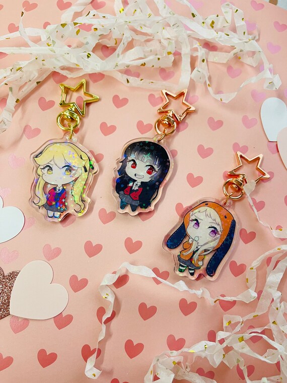 Kakegurui Holographic Double Sided Charms runa Yumeko Mary | Etsy