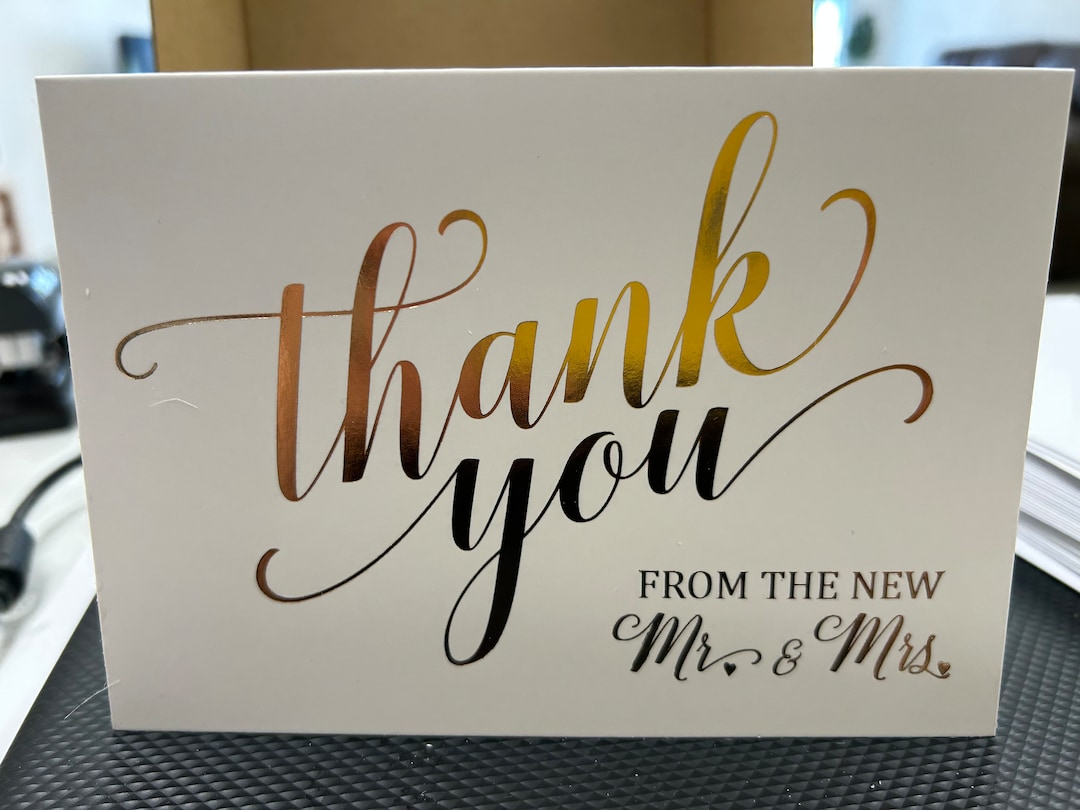 36 Thank You Cards From the New Mr & Mrs. - Etsy
