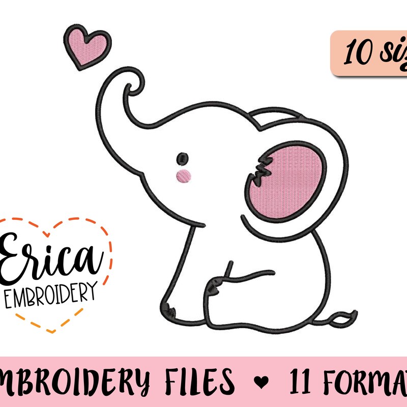 Elephant Embroidery - Etsy