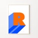 Super Letter R Alphabet Print Personalized Letter Print the - Etsy