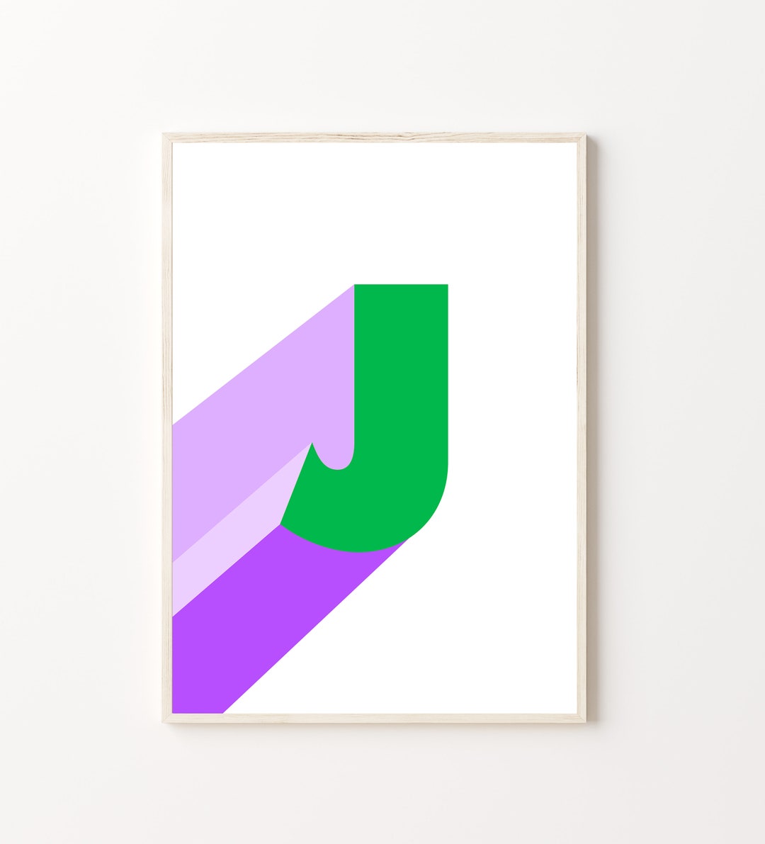 Super Letter J Alphabet Print, Personalized Letter Print, the Letter J ...