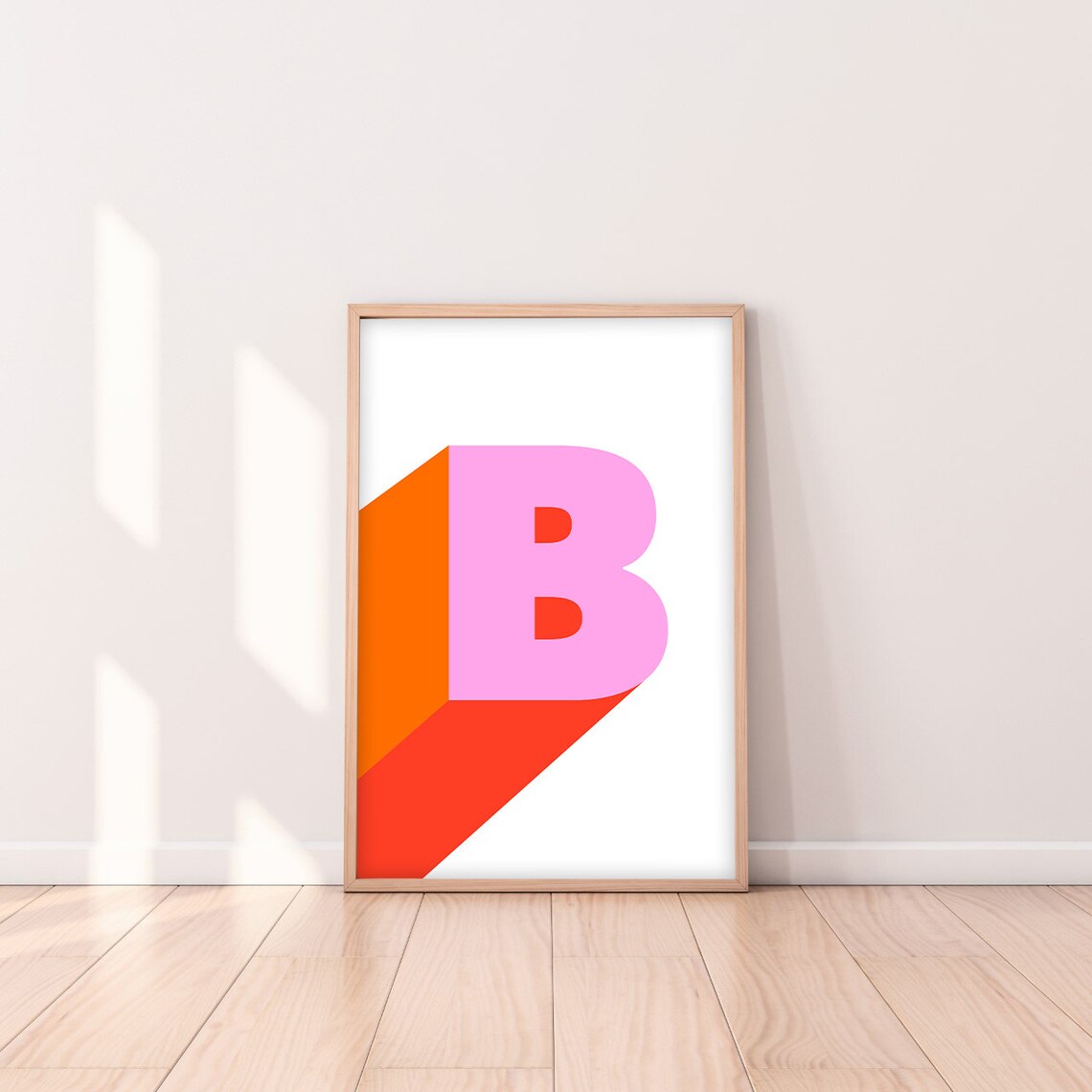 Super Letter B Alphabet Print Personalized Letter Print the | Etsy