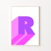 Super Letter R Alphabet Print Personalized Letter Print the - Etsy