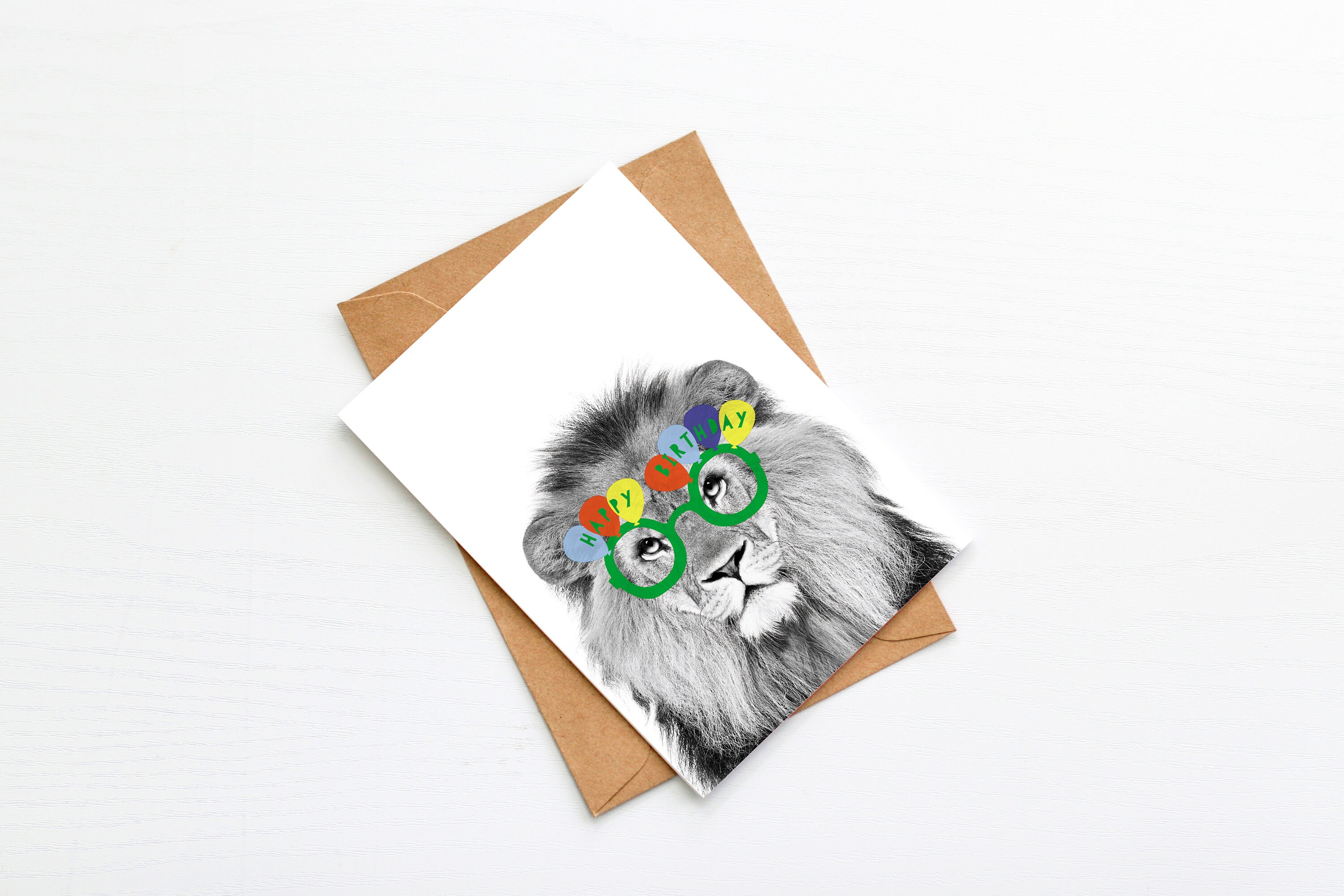 Happy Birthday Card Lion Birthday Card Novelty Happy | Etsy