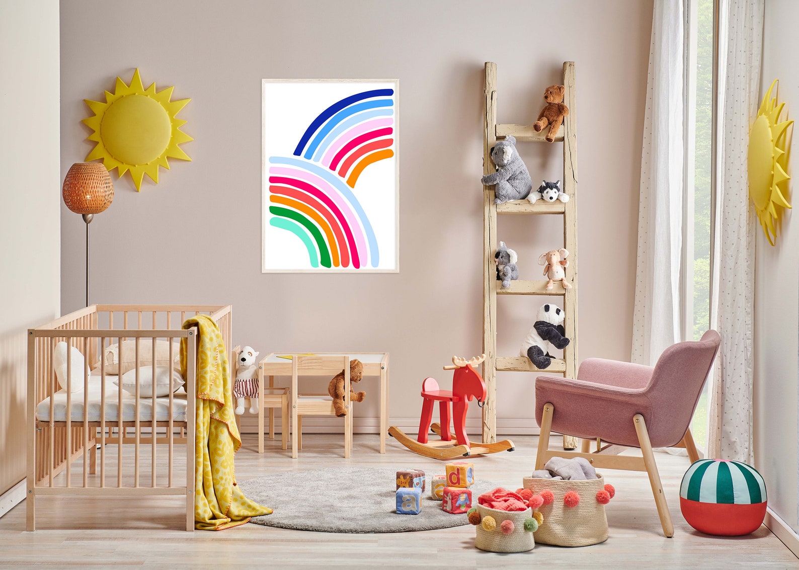 Rainbow Nursery Print Rainbow Nursery Print Baby Room | Etsy