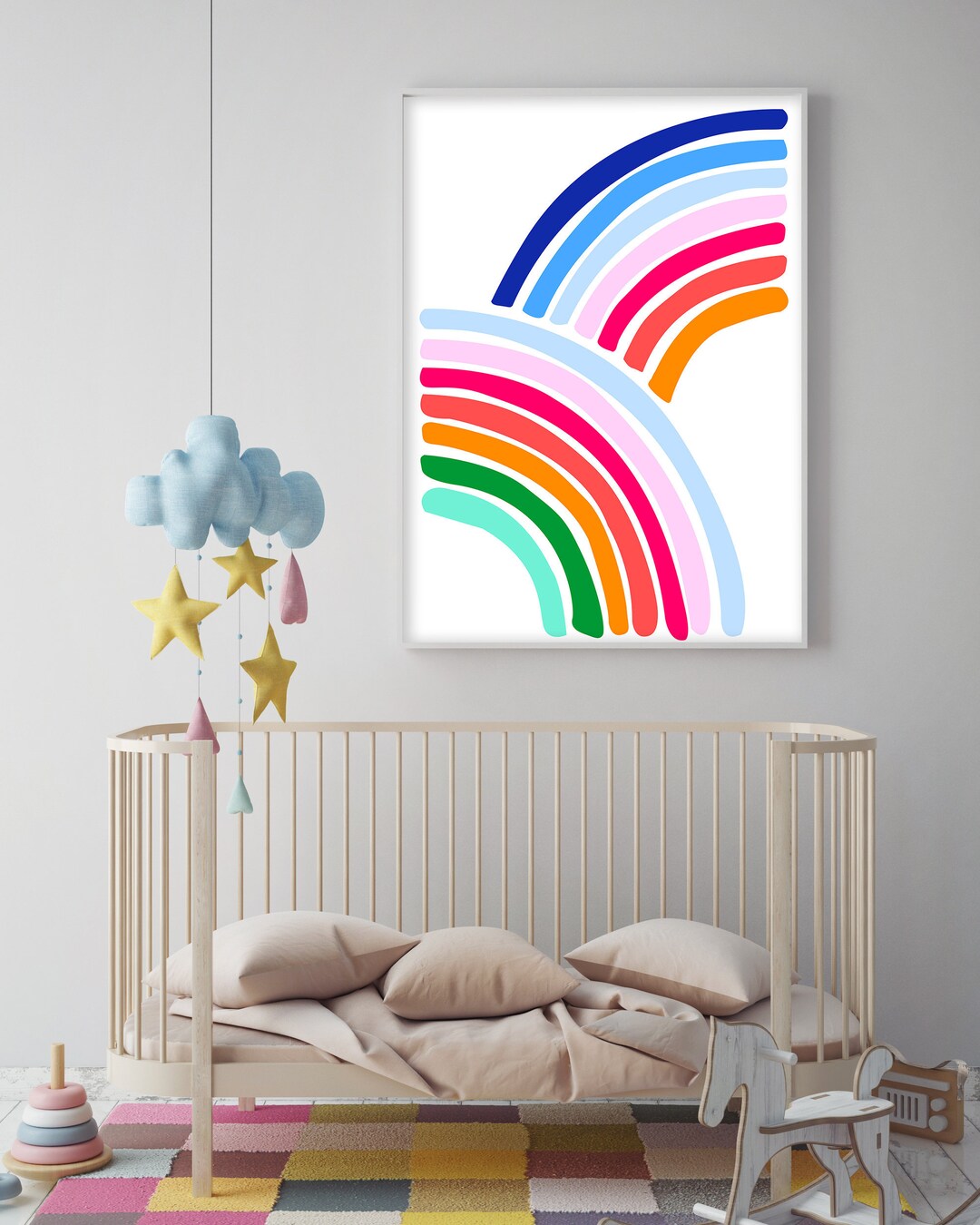 Rainbow Nursery Print Rainbow Nursery Print Baby Room - Etsy