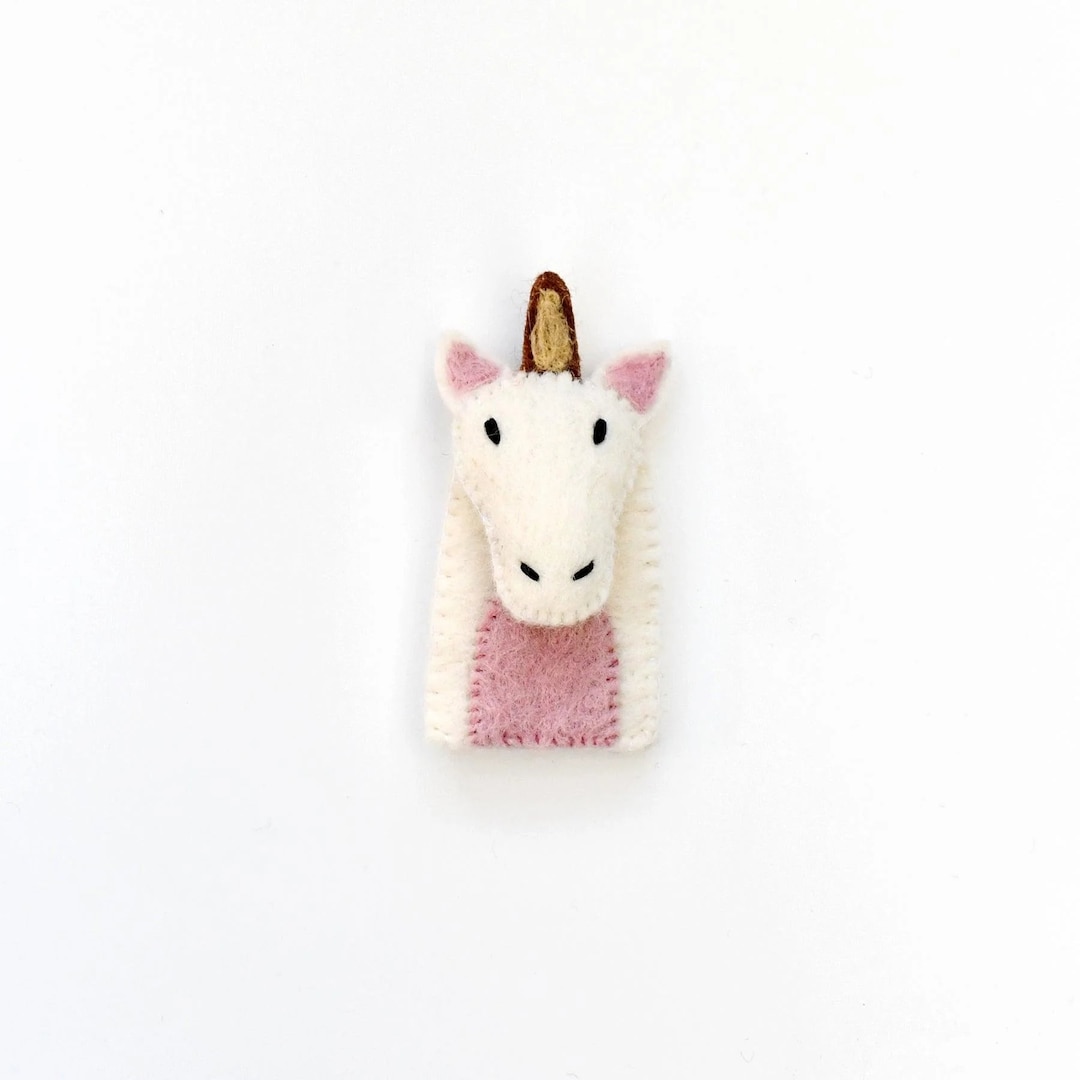 Single Felt Finger Puppet Unicorn - Etsy