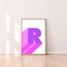 Super Letter R Alphabet Print Personalized Letter Print the - Etsy