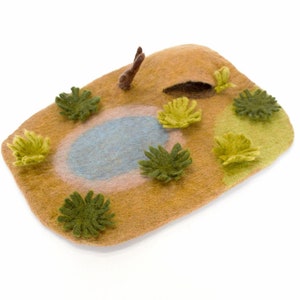 Safari Playscape, Felt World, Play Scene, Pretend Play, Mat for Small ...