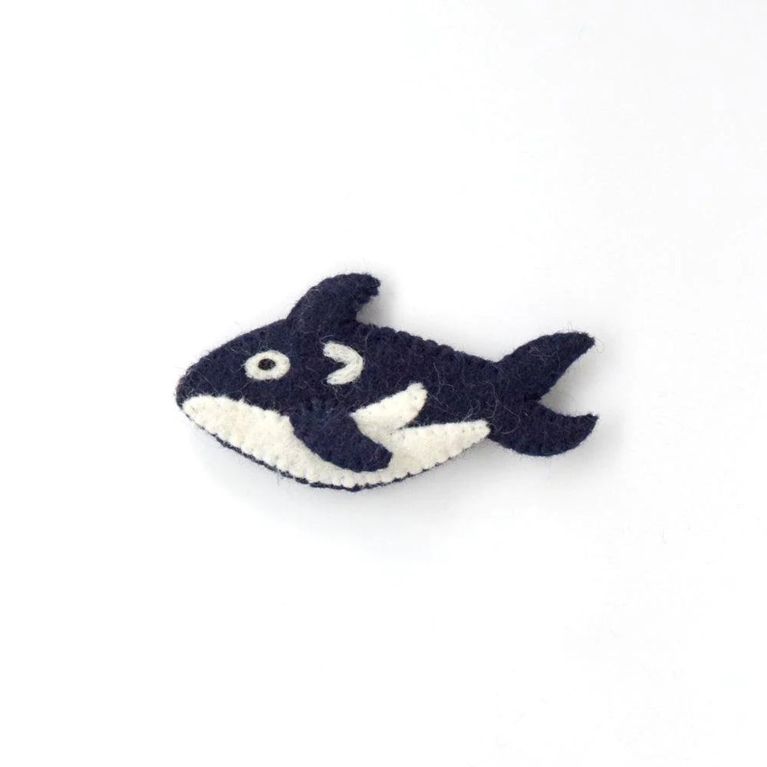 Single Felt Finger Puppet Orca - Etsy