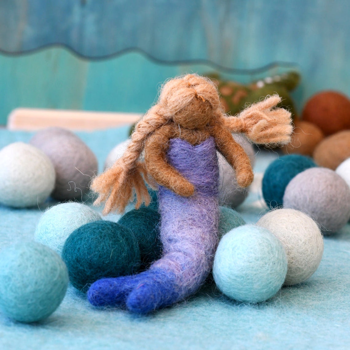Purple Felt Mermaid Felt Toy Toy Mermaid Handmade Toy Felt - Etsy