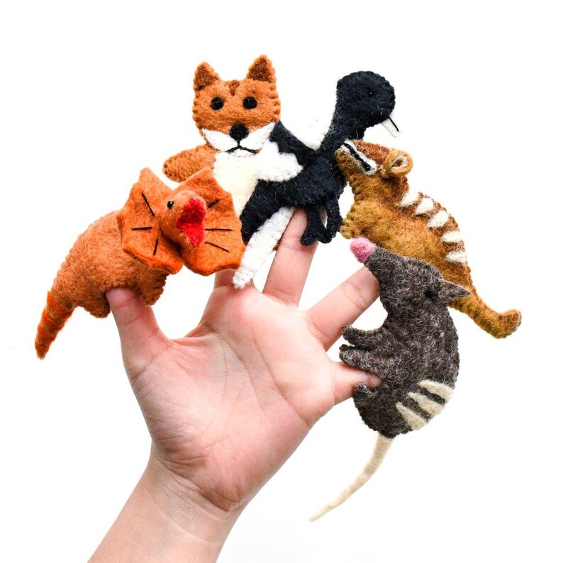 Australian Animal Puppets. Felt Puppets. Aussie Animals Felt - Etsy