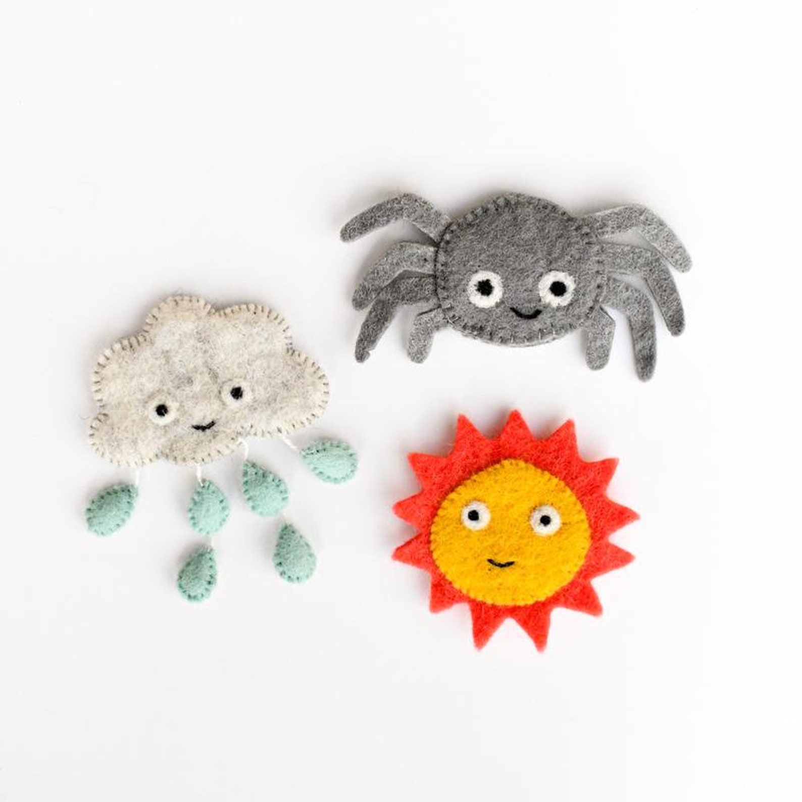 Incy Wincy Spider Felt Finger Puppets. Incy Wincy Puppets. - Etsy