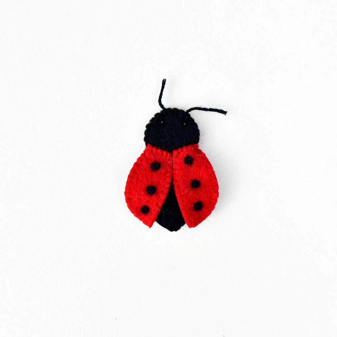 Single Felt Finger Puppet Lady Bug - Etsy