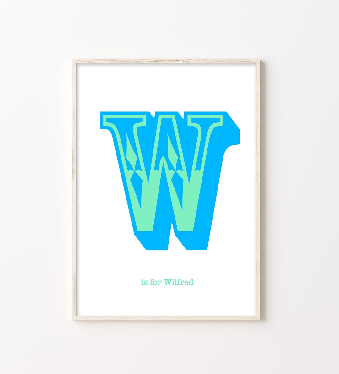Western Letter W Alphabet Print, Personalized Letter Print, the Letter ...