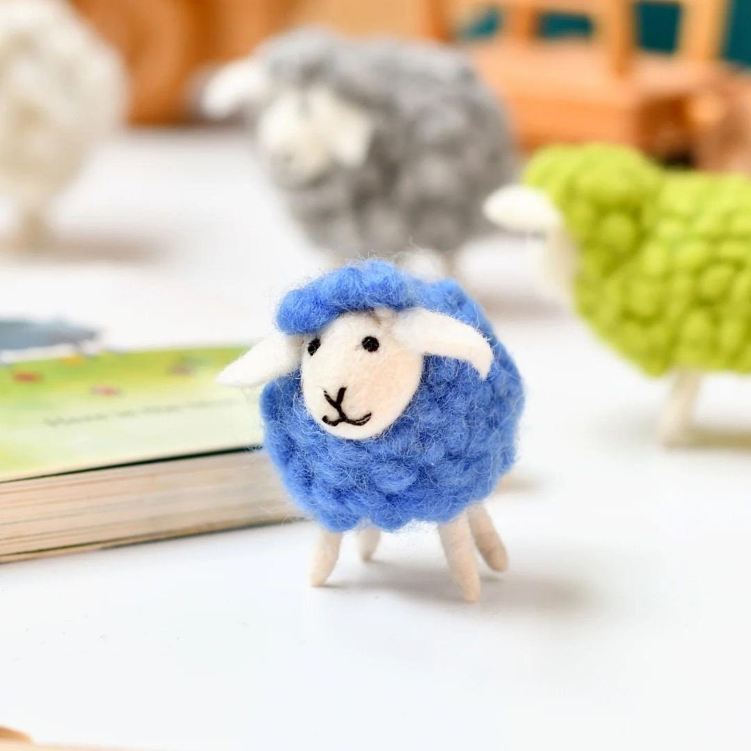 Blue Sheep Toy Felt Toy Felt Sheep Small Felt Sheep Toy - Etsy