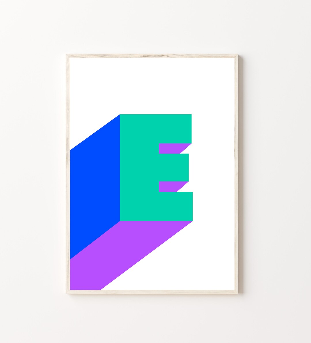 Super Letter E Alphabet Print, Personalized Letter Print, the Letter E ...