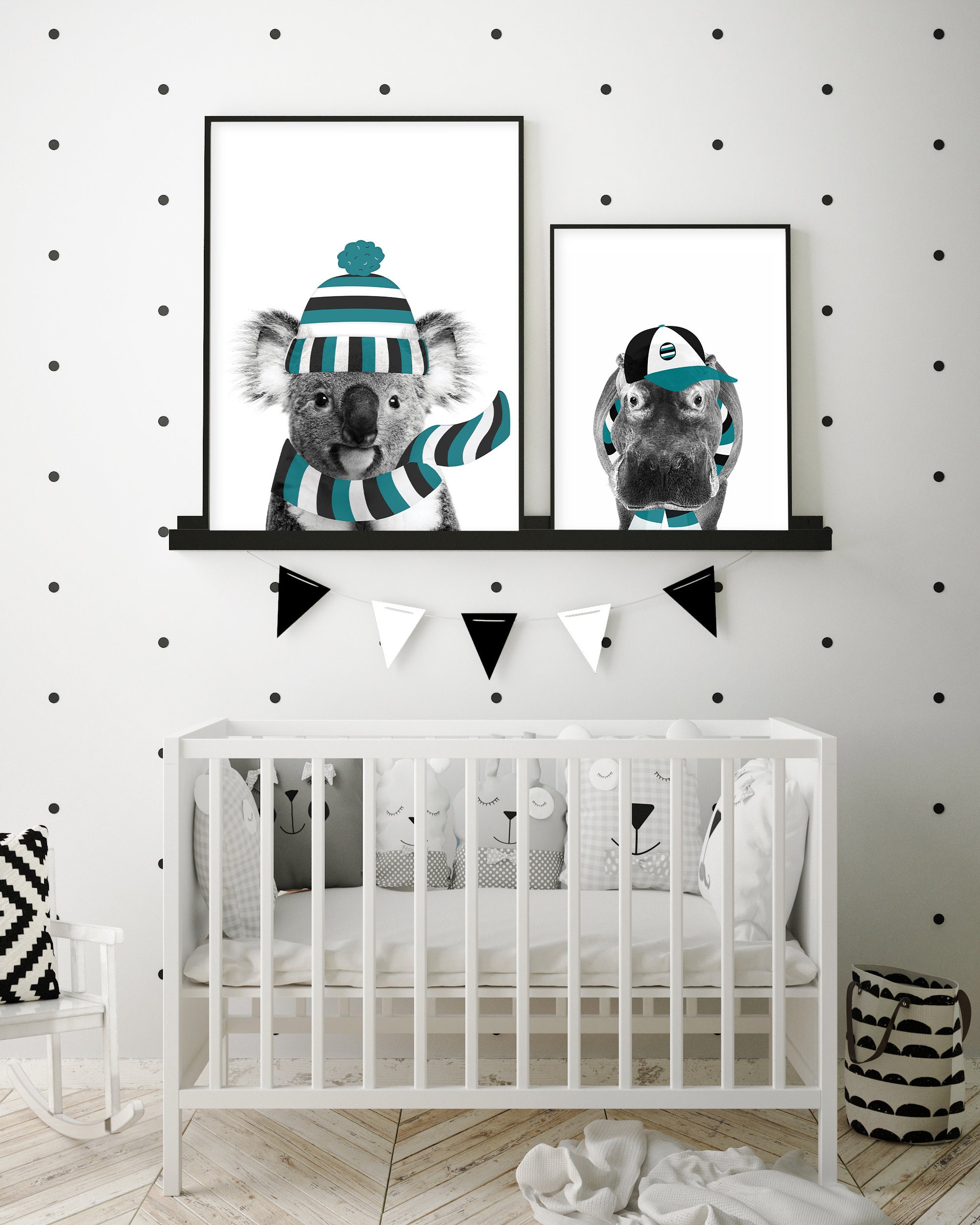 Afl Footy Aussie Rules Wall Art Prints Koala Nursery Décor | Etsy