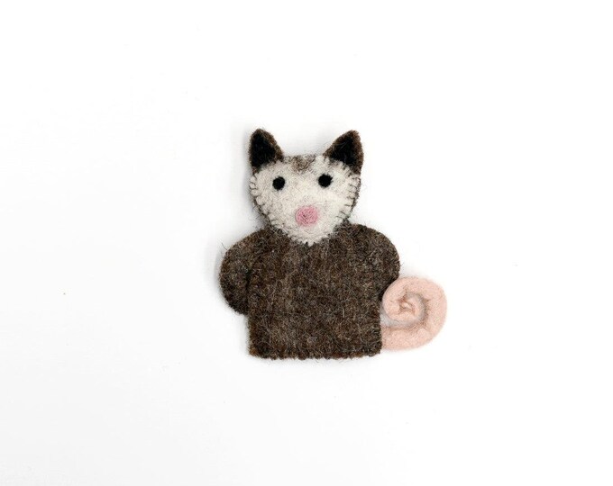 Single Felt Finger Puppet Possum - Etsy