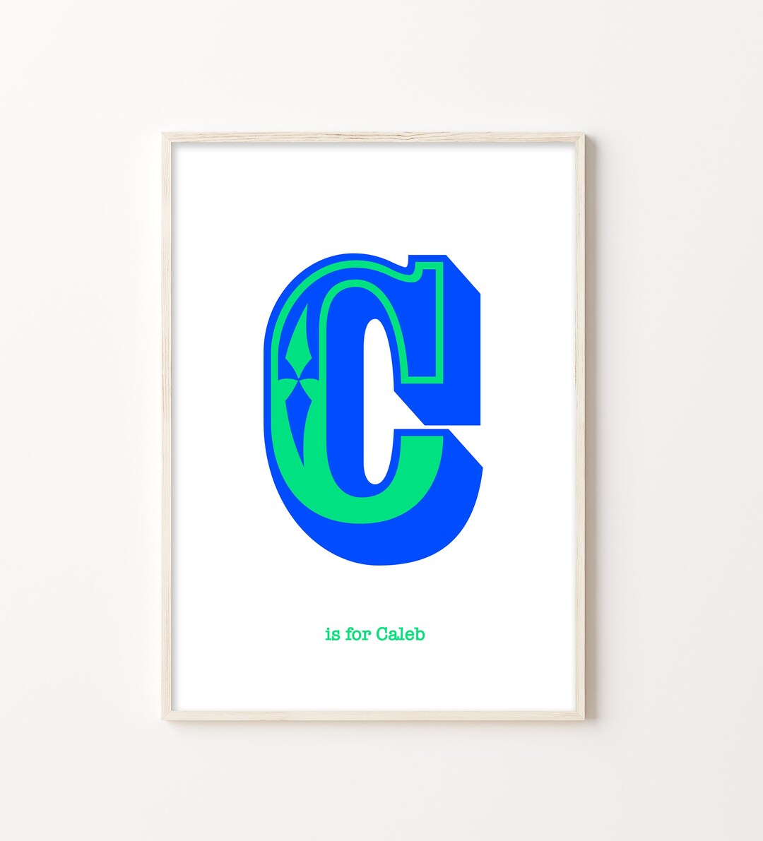 Western Letter C Alphabet Print, Personalized Letter Print, The letter ...