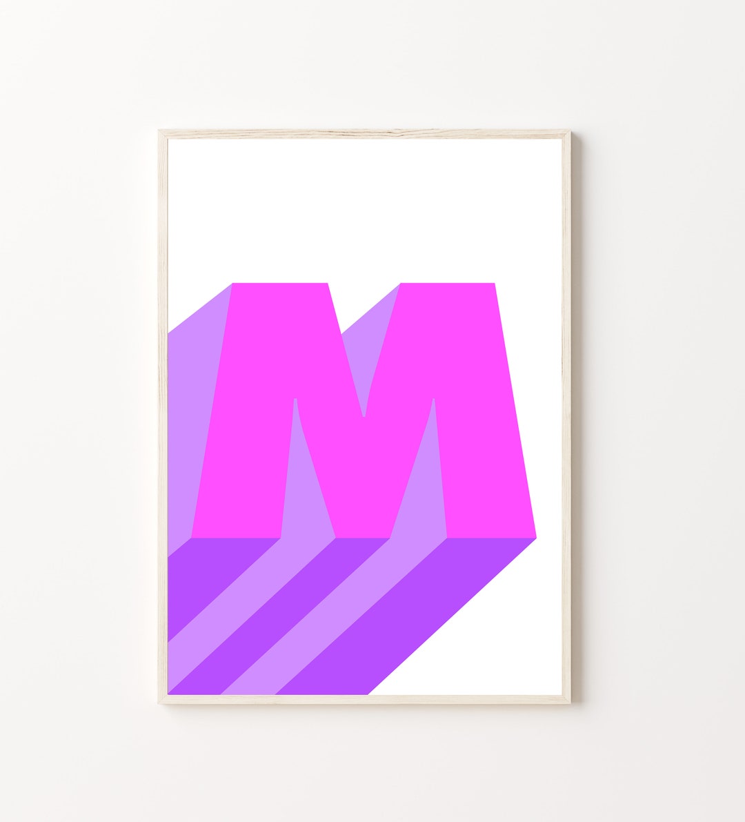 Super Letter M Alphabet Print, Personalized Letter Print, the Letter M ...