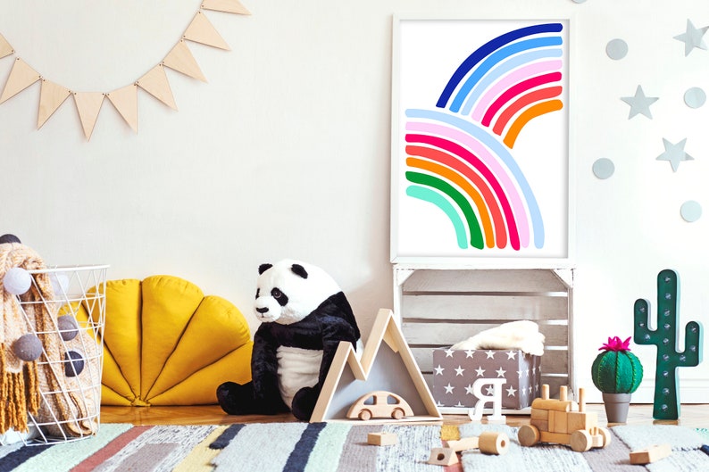 Rainbow Nursery Print Rainbow Nursery Print Baby Room - Etsy