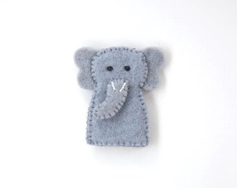 Elephant Finger Puppet, Felt Finger Puppet, Elephant Felt Finger Puppet ...