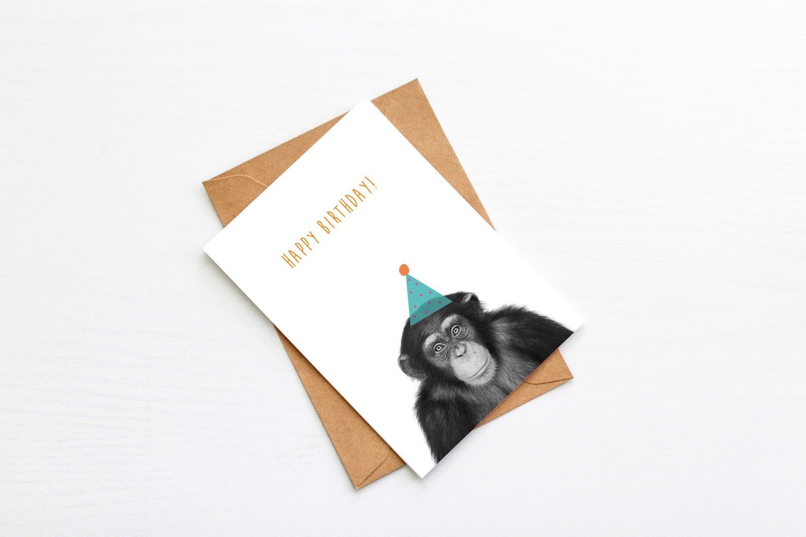 Happy Birthday Card Chimp Birthday Card Novelty Happy - Etsy