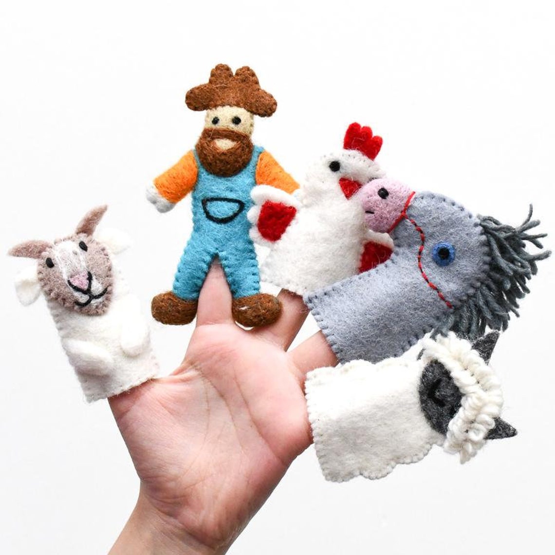 Old McDonald had a farm Animals Finger puppets. Felt Puppets. | Etsy