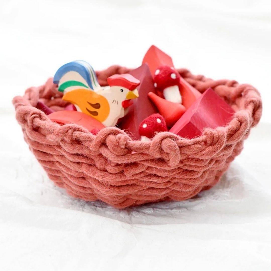 Felt Weave Basket, Felt Storage Basket, Felt Decorative Woven Basket ...