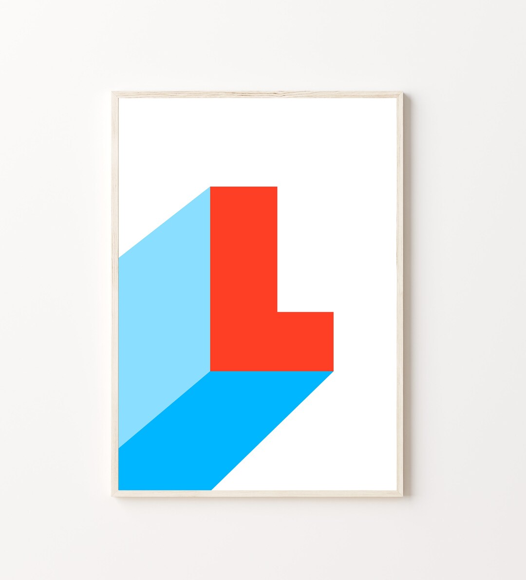 Super Letter L Alphabet Print, Personalized Letter Print, the Letter L ...