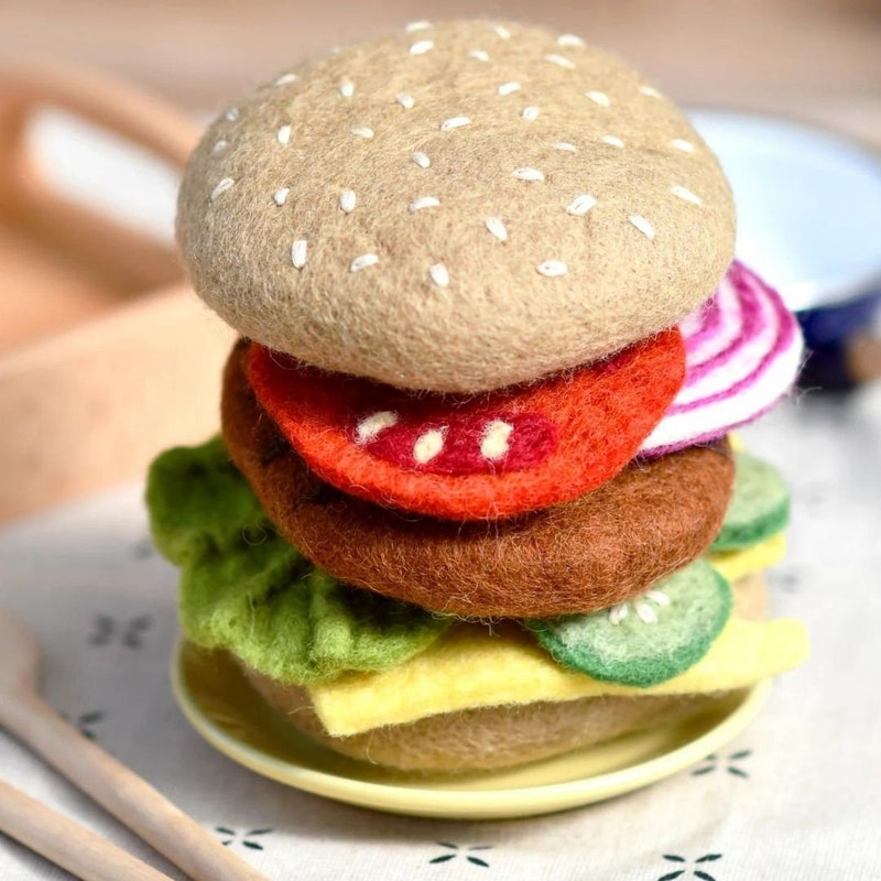 Felt Hamburger - Etsy