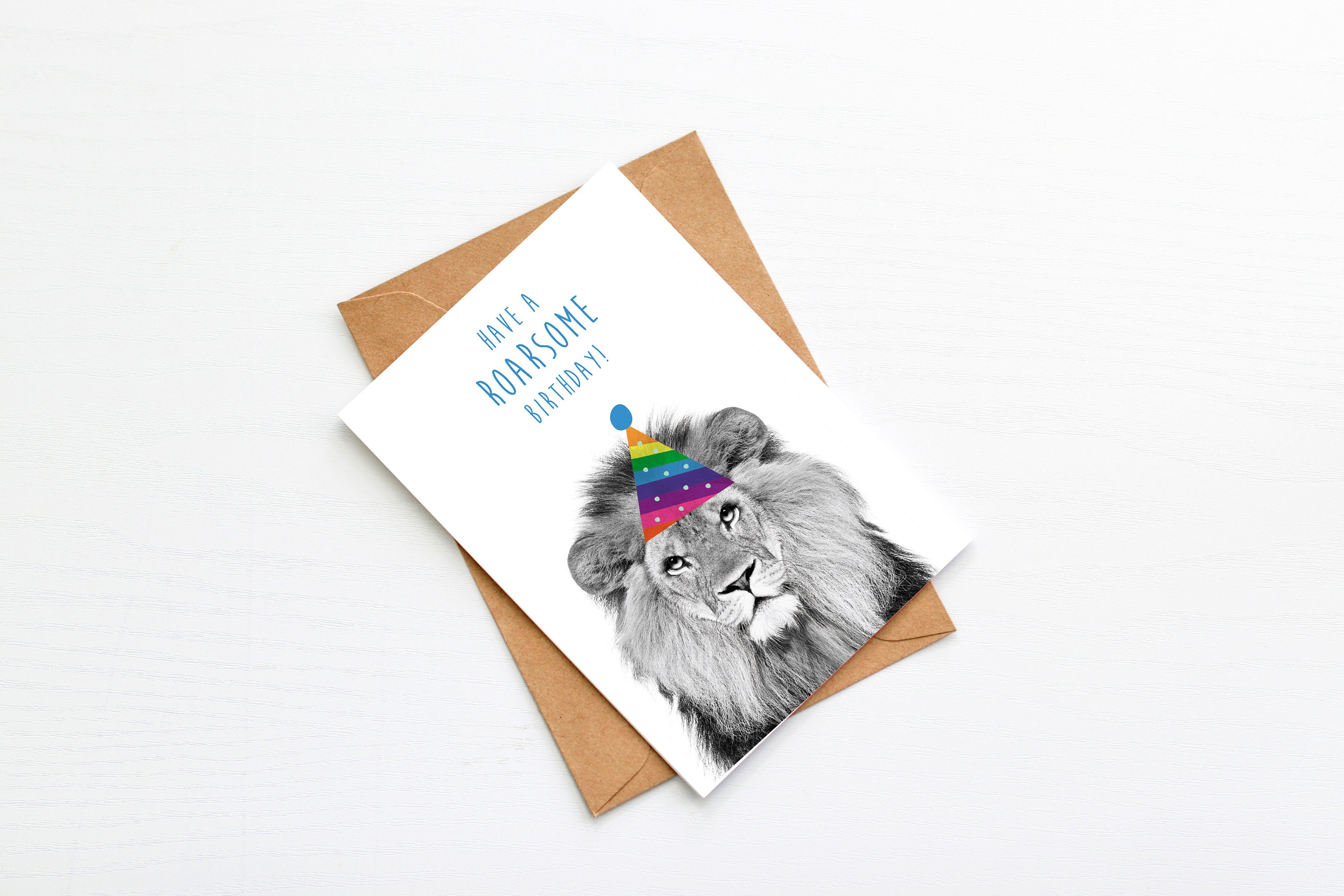 Happy Birthday Card Lion Birthday Card Novelty Happy | Etsy