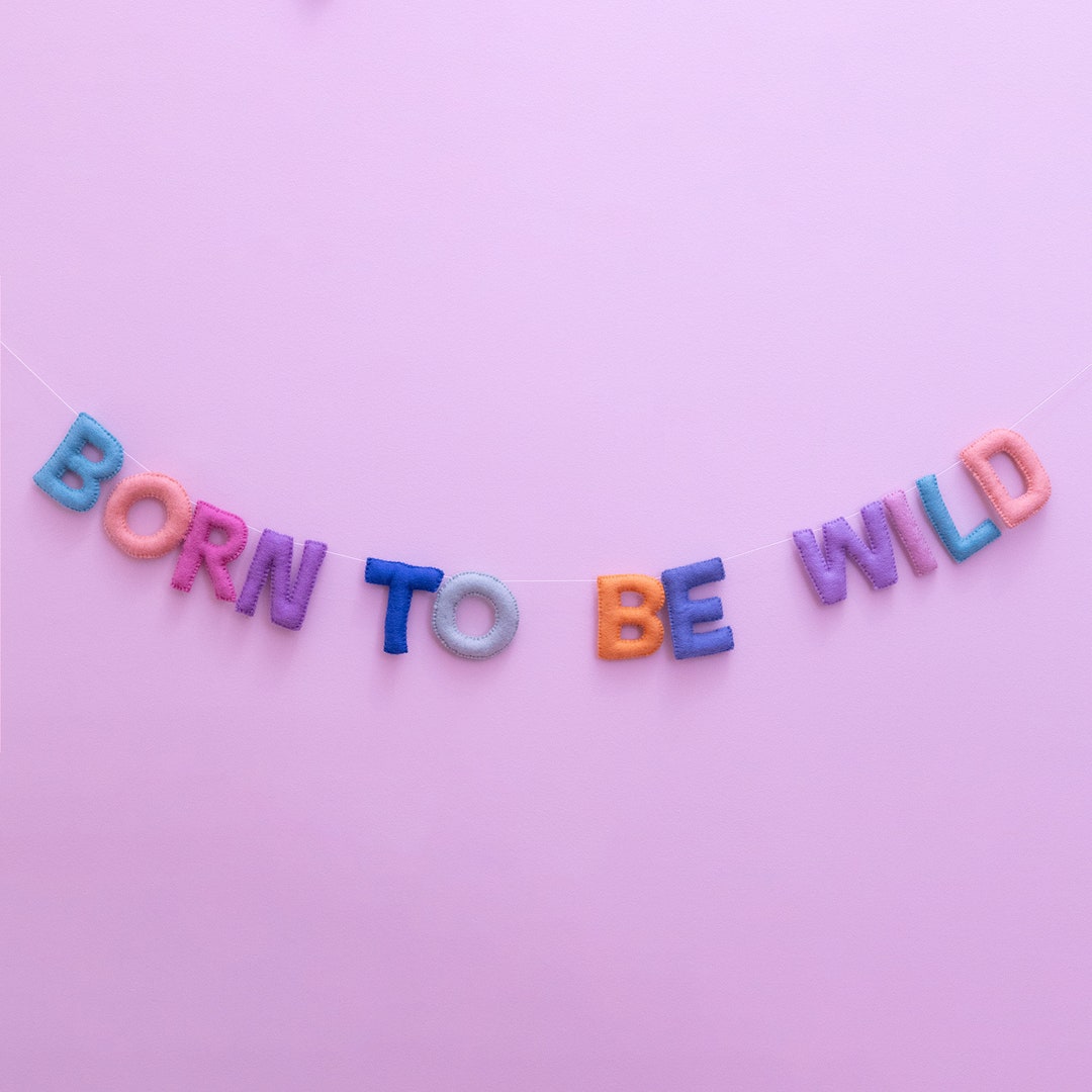 Gelato Born to Be Wild Garland. Handmade Wool Garland. - Etsy