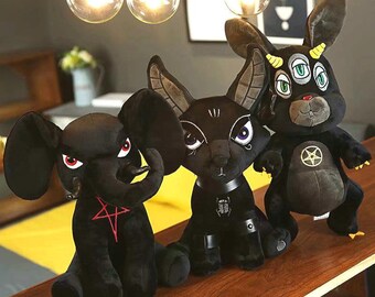 Black Rabbit Plush | Etsy