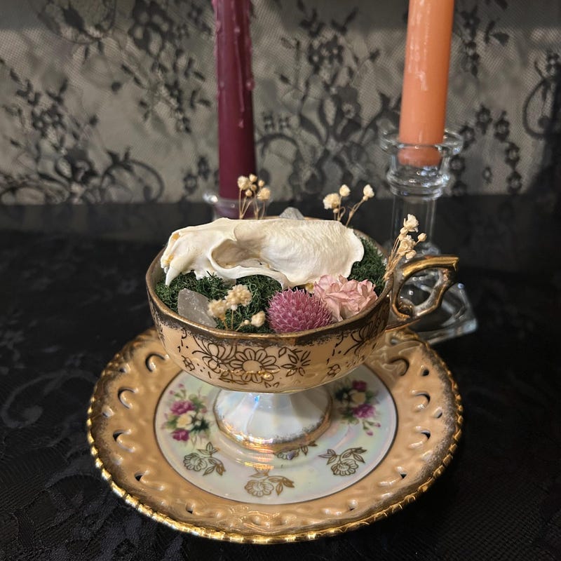Skull Tea Cup - Etsy