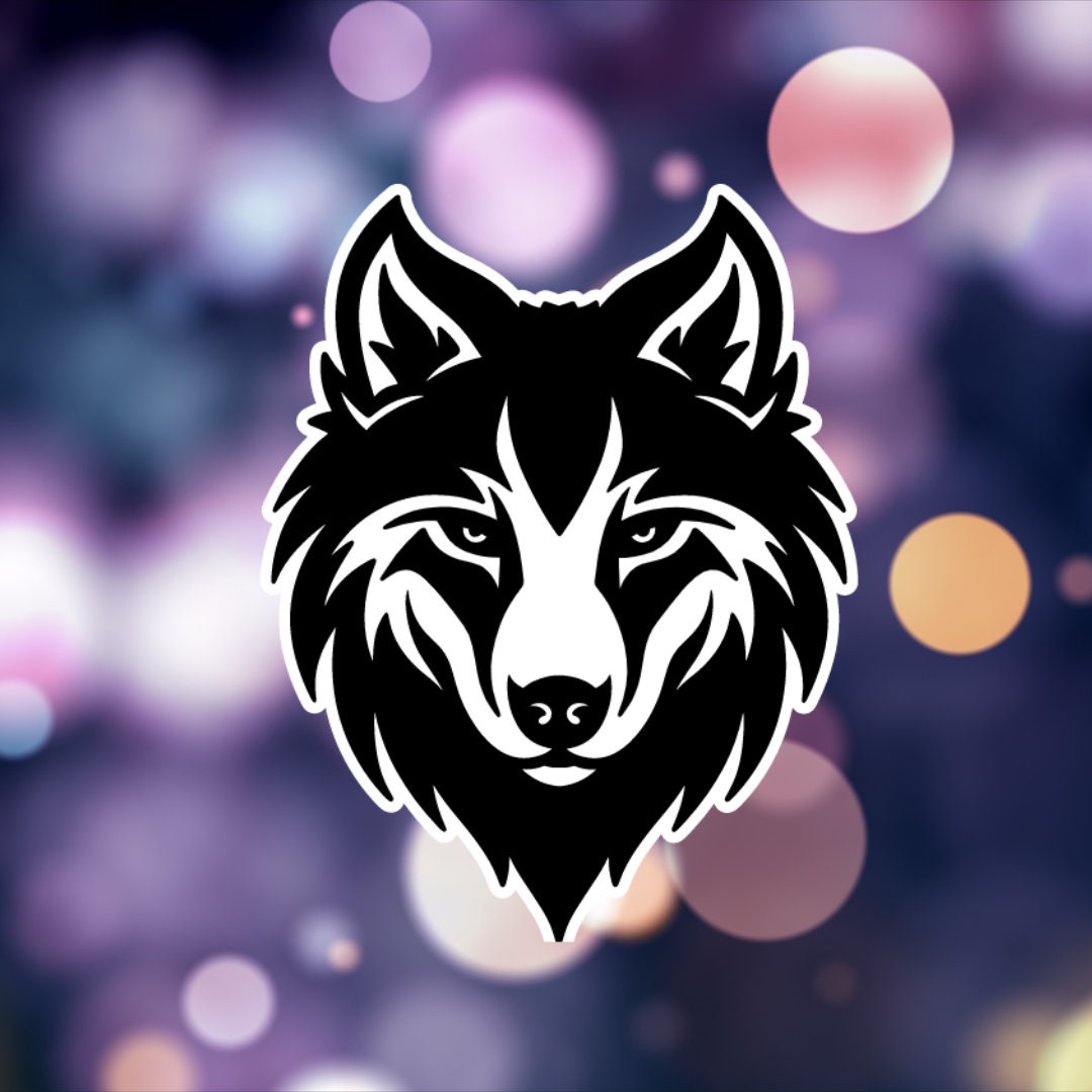 Wolf Holographic Sticker, Wildlife Sticker, Animal Stickers, Laptop ...
