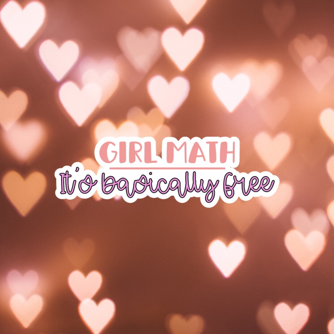 Girl Math Silly Vinyl Sticker Pastel Girl Sticker Girly Stuff Silly ...