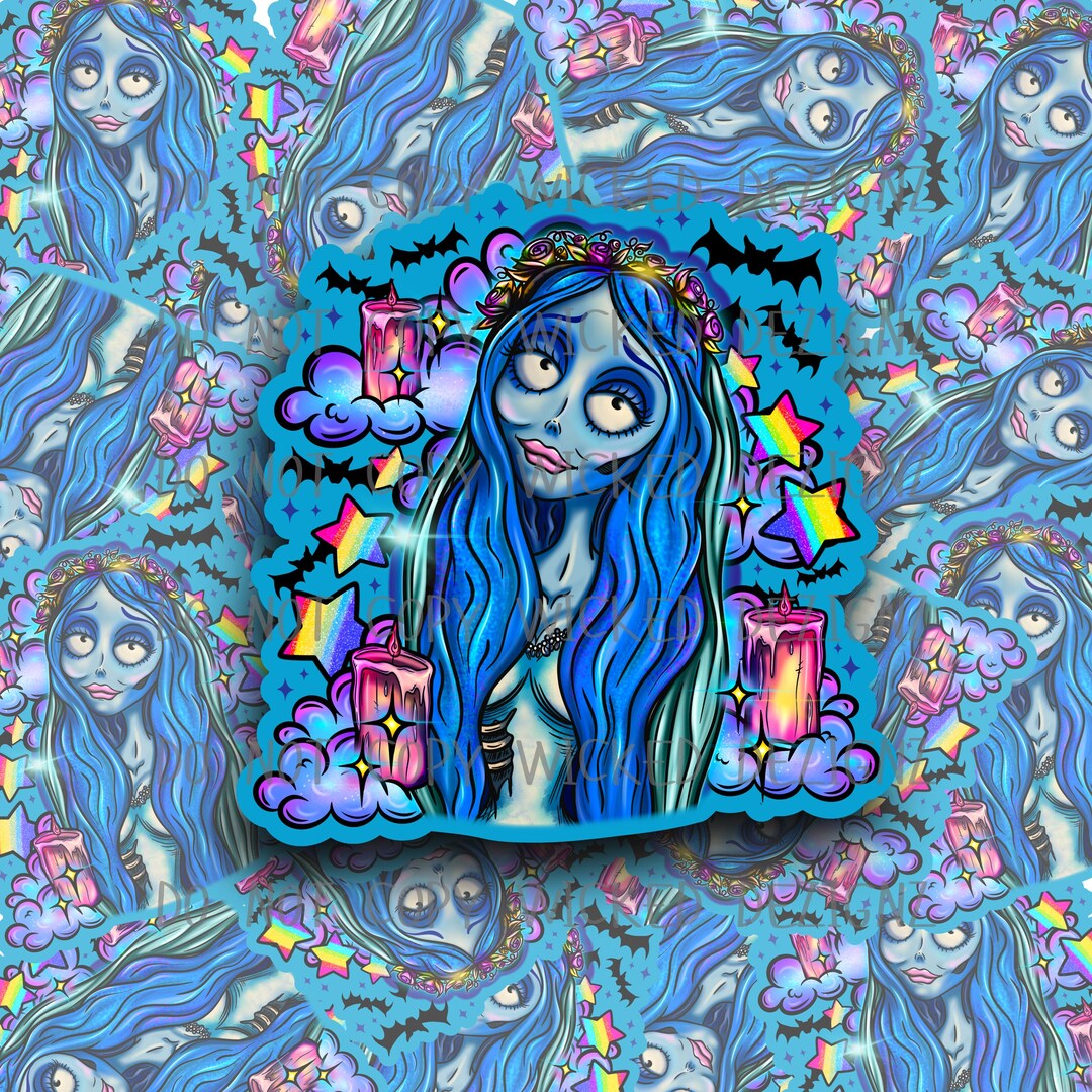 Corpse Bride , Spooky Scary Sticker for Boo Basket, Holiday Gifting ...