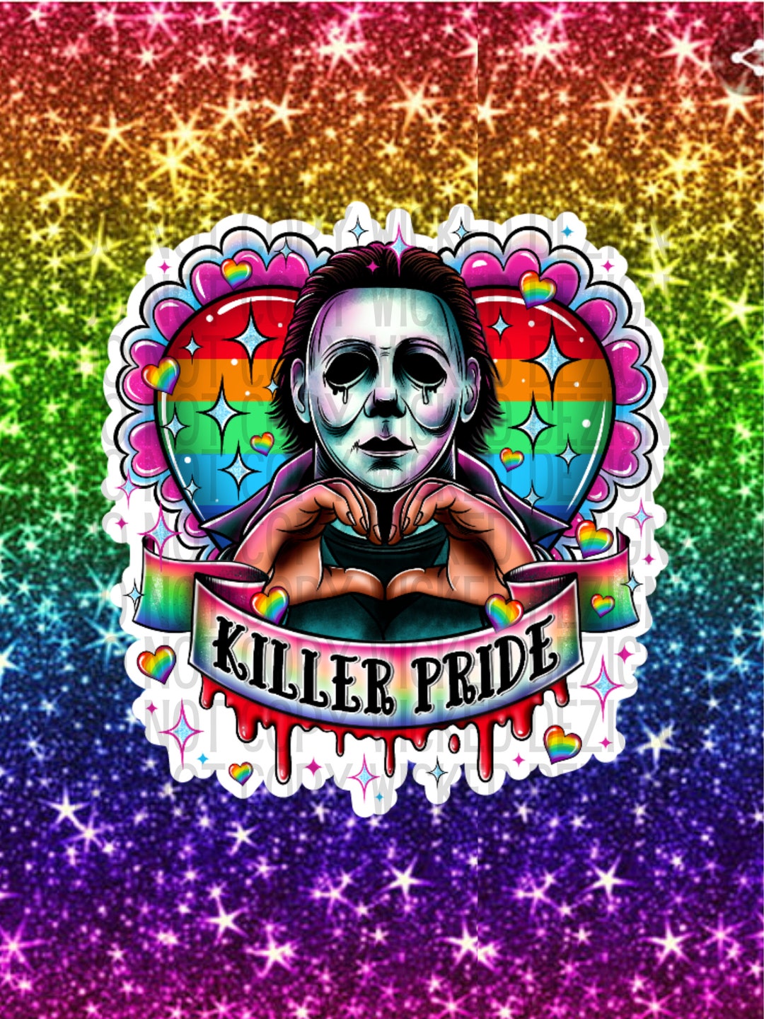 Killer Pride Michael Myers Sticker for Water Bottle, Locker, Kindle Case, Laptops and More. - Etsy
