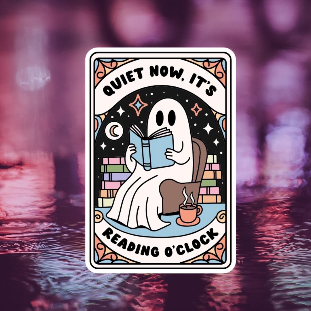 The Reading O’clock Tarot Card Sticker, Kindle Decal, Laptop Decal ...