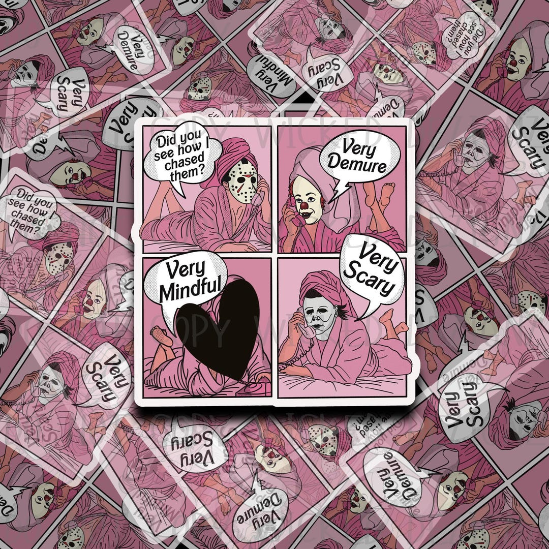Viral Very Demure, Very Mindful, Very Scary Sticker, Spooky Scary ...