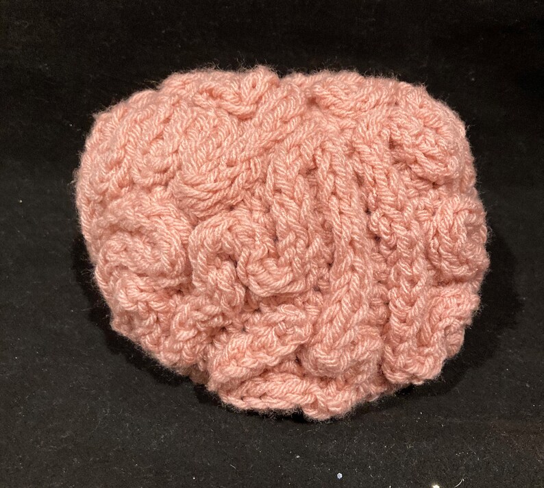 Hand Crocheted Brain Hat 1 2 Year Old Beanie Winter Hat Fun & Unique ...