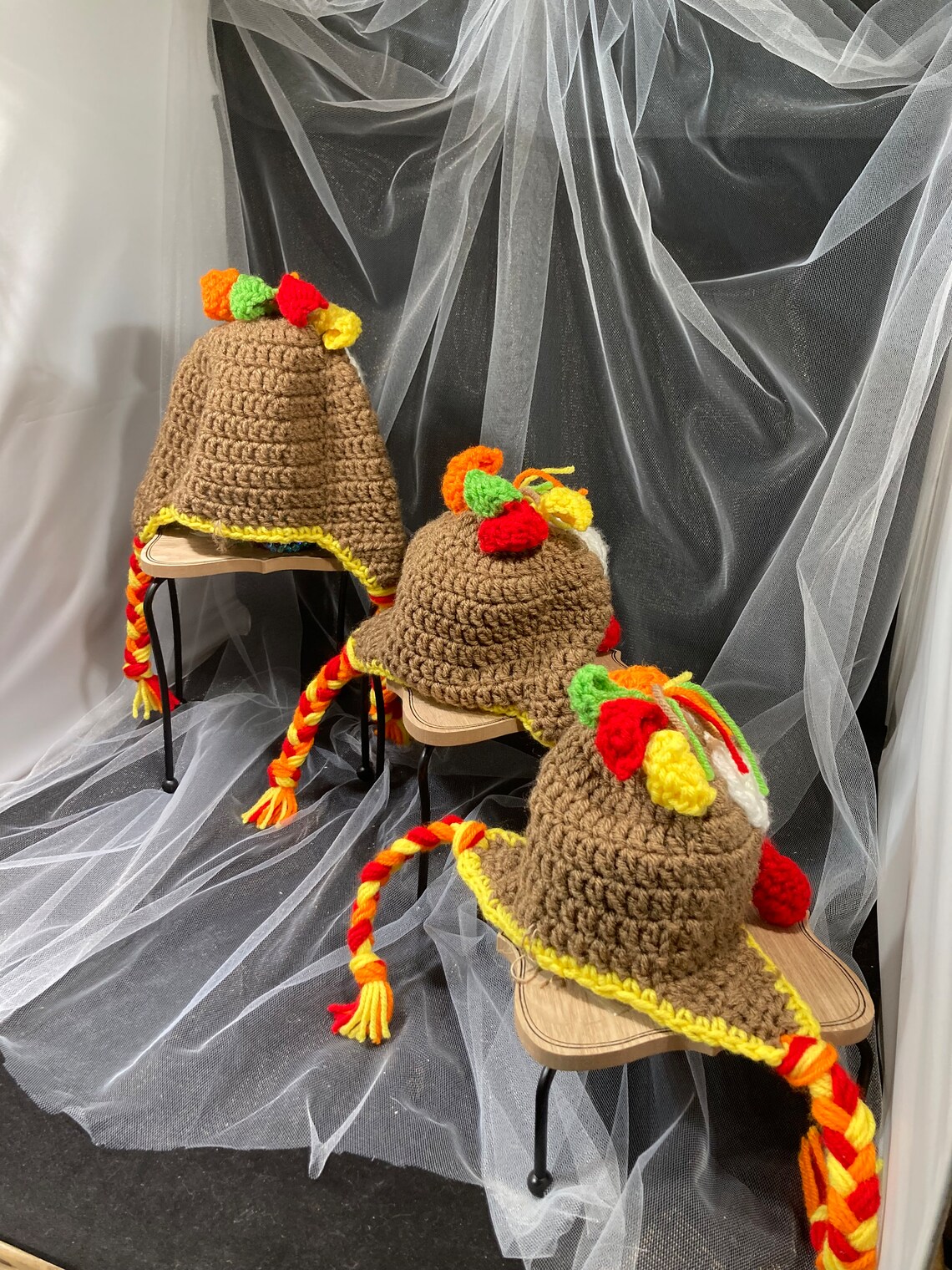 Hand Crocheted Turkey Hat | Turkey Beanie | Fun Hats | Unique Childs ...