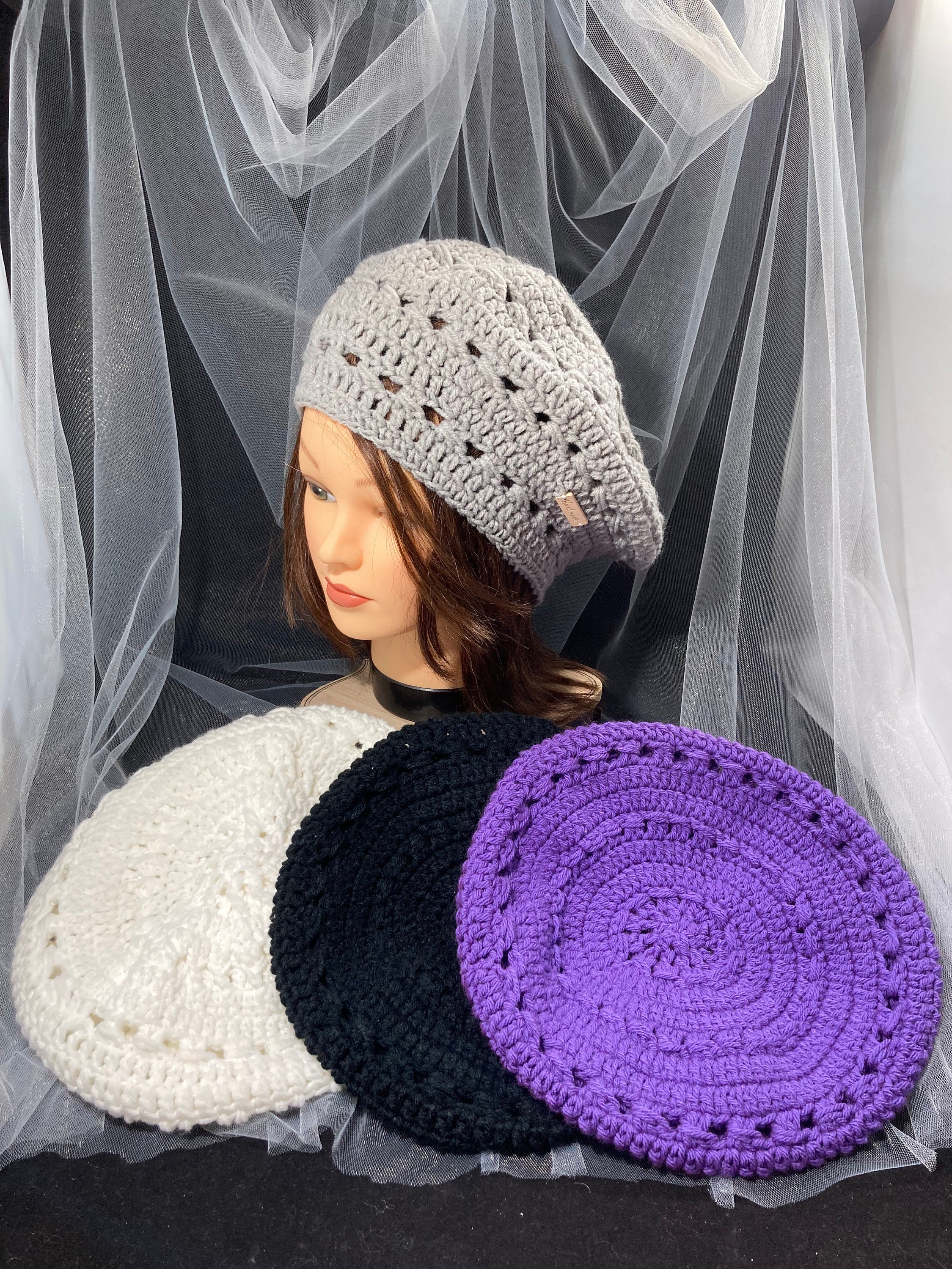 Crochet Stylish Slouch Hat Winter Slouch Hat Women's Slouchy Hat Hand ...