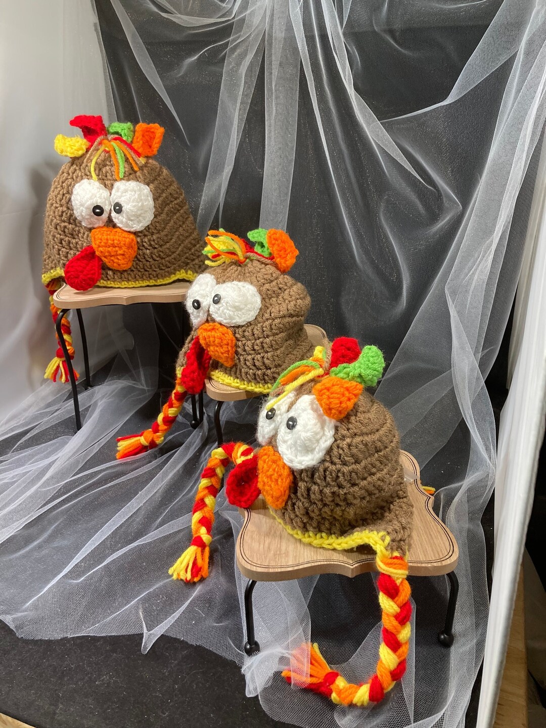 Hand Crocheted Turkey Hat | Turkey Beanie | Fun Hats | Unique Childs ...