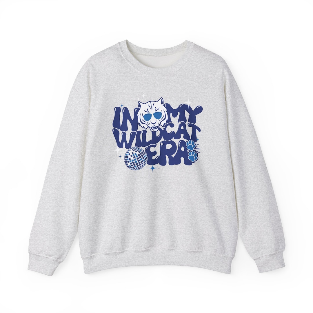 In My WILDCAT ERA Cozy Sweatshirt in Blue | Wildcat Mascot Teacher ...